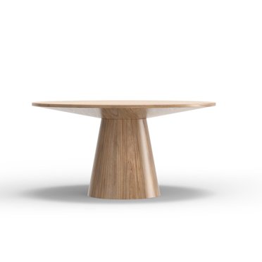 "Homary 59.1"" Solid Wood Japandi Dining Table, Oval Top, Double ...