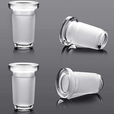 4 Pieces Glass Tube Adapter 14 mm Female to 18 mm Male Short Reducer ...