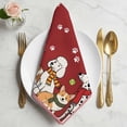 Cloth Napkins Set of 8 Scarf Dog Cocktail Napkins Puppy Animal Paw ...