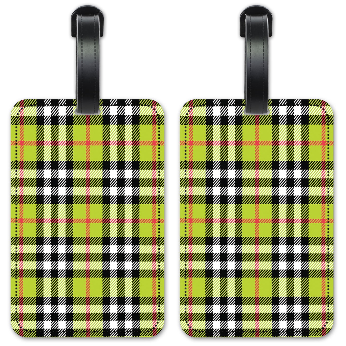 Plaid - Luggage ID Tags / Suitcase Identification Cards - Set of 2 ...
