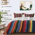Abstract Colorful Stripe California King Size Bed Set,Ref Blue Yellow ...