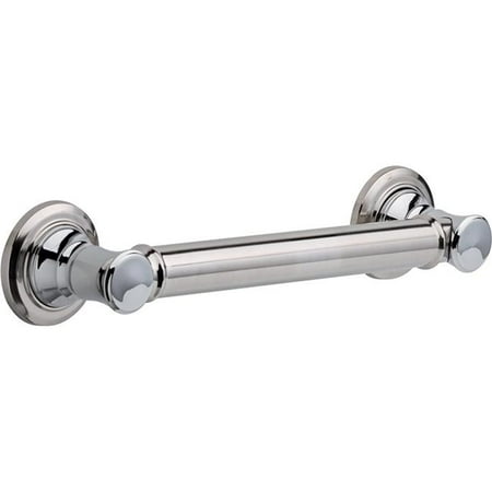 Delta 41712 12 in. Traditional Bathroom Safety ADA Grab Bar, Polished ...