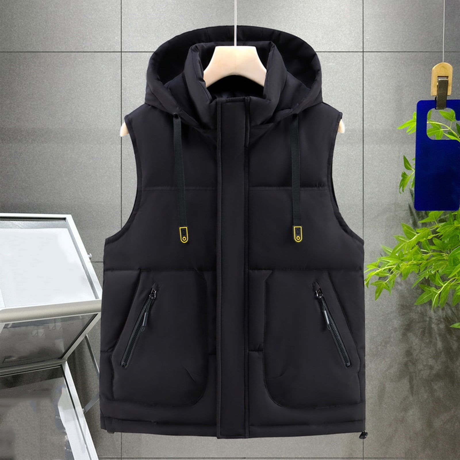 Click here for Viluyesy Mens Winter Down Quilted Vest Hoodie Jake... prices