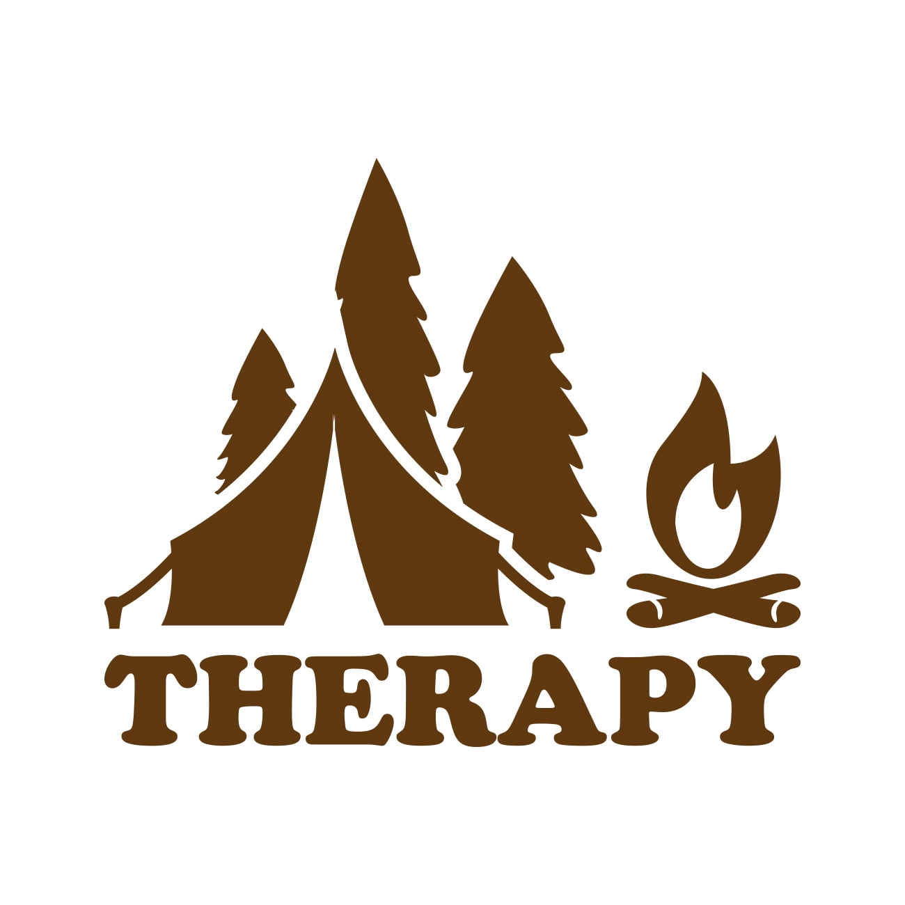 Therapy Camping Sticker Decal Die Cut Self Adhesive Vinyl