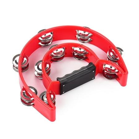 Handheld Tambourine Handbell Timbrel Percussion Musical Toy Double Rows ...