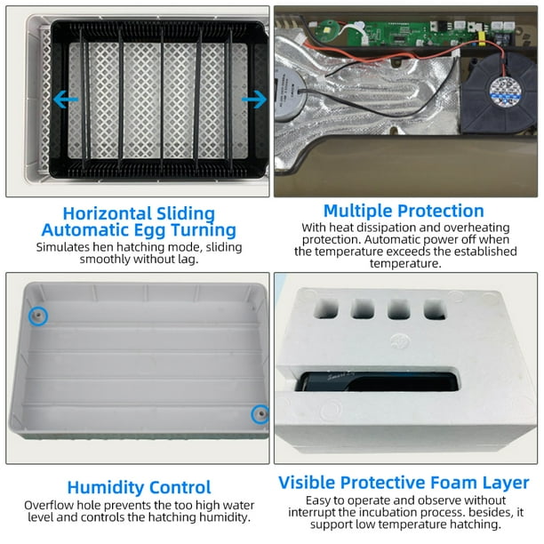 Eggs Incubator,Incubator With Chicken Quail Duck 12 Candler Chick Cozy ...