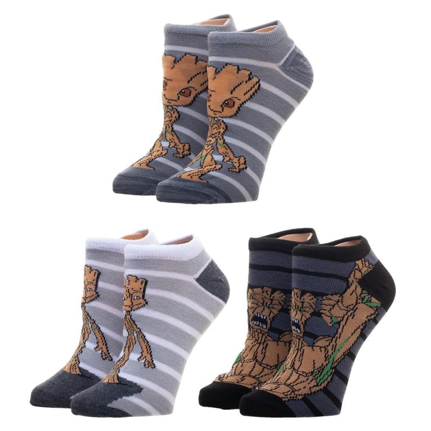 Guardians Of The Galaxy Groot 3-Pack Ankle Socks - Walmart.com