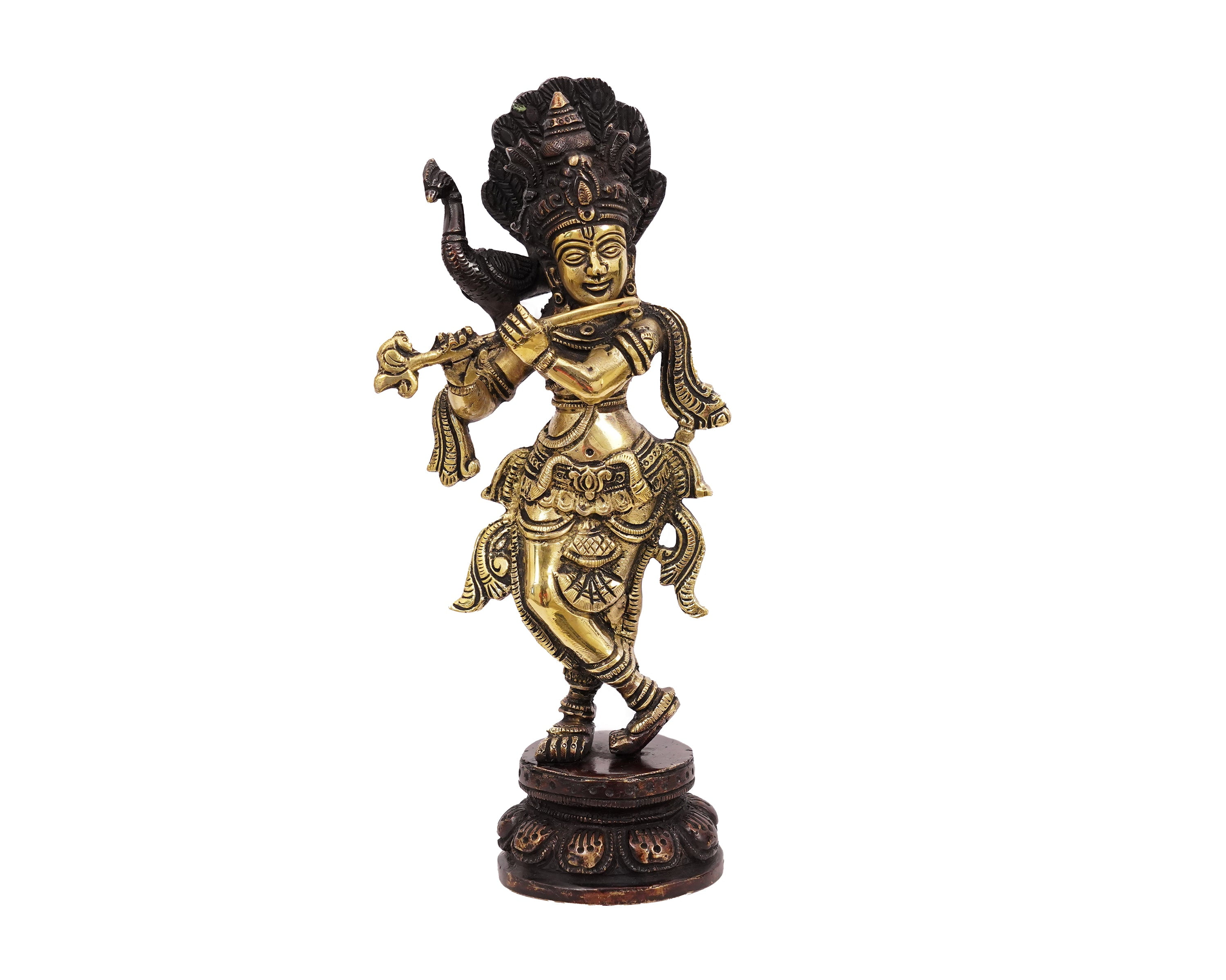 Shri Krishna Small Brass Statue for Puja, Home Mandirs, Gifts ...