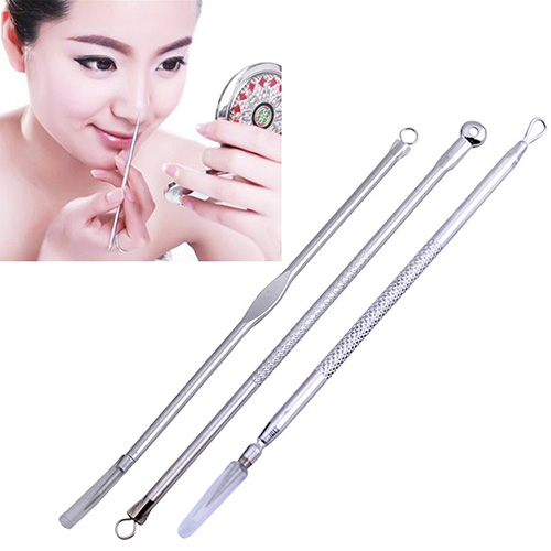 Anvazise 3 Pcs Double Ended Blackhead Comedone Blemish Acne Extractor ...