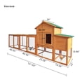 Noble House 122" Outdoor Chicken Coop, Large Wooden Poultry Hutch with ...