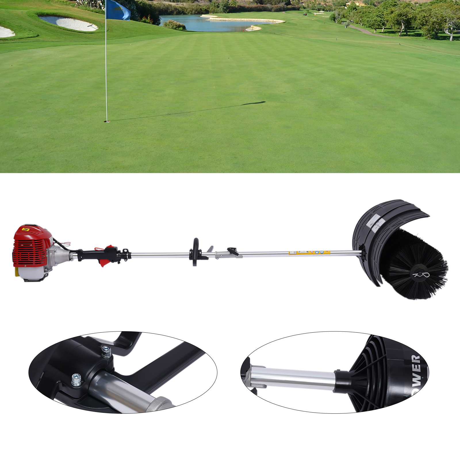 52cc Sweeper Broom Sweeper Blower Gasoline Engine Brush Clear Air ...