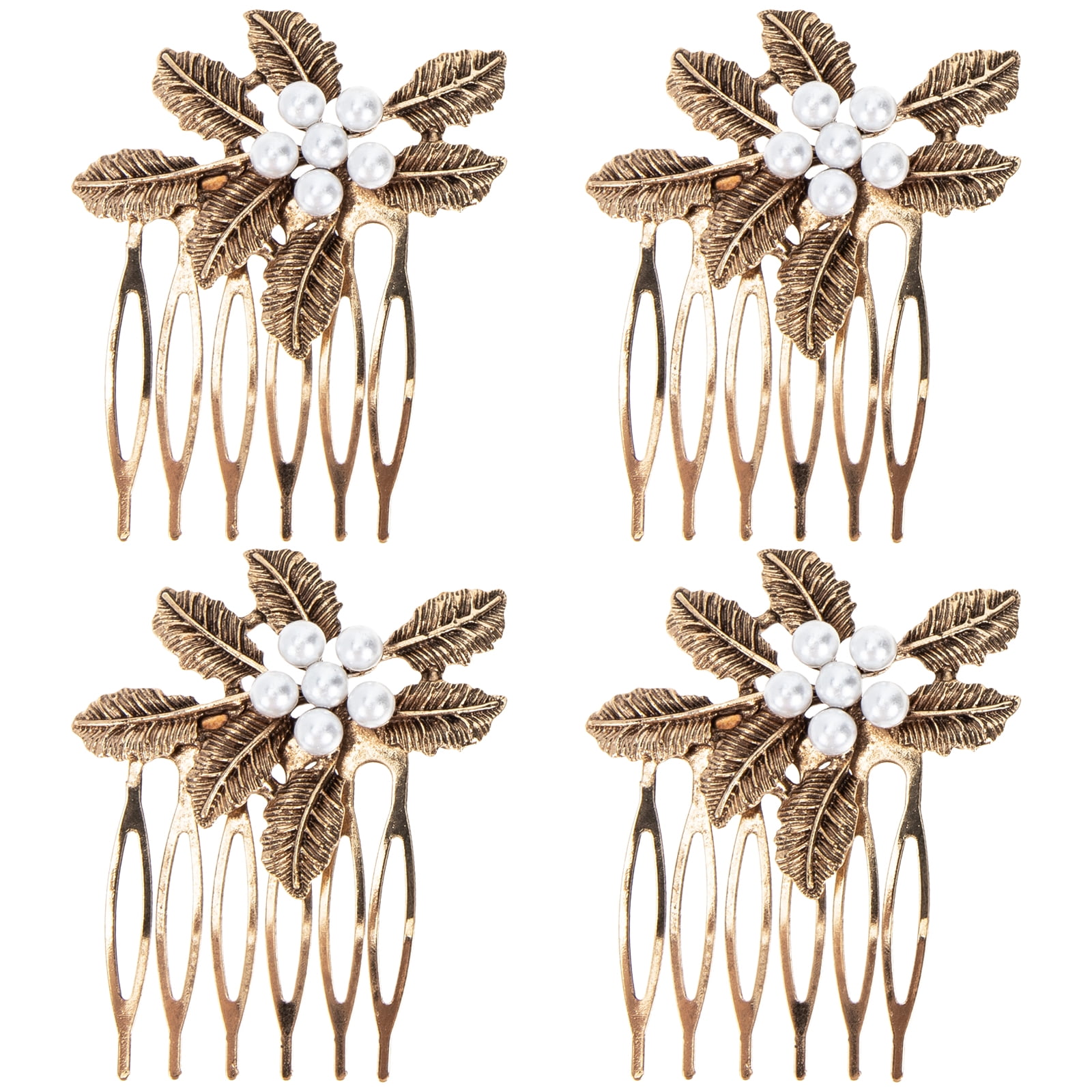 Click here for Amosfun 4pcs Pearl Hair Combs Back Hair Comb Hair... prices