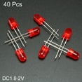 5mm LED Diode Lights - 40pcs Red Lights Diodes DC1.8-2V Light Emitting ...