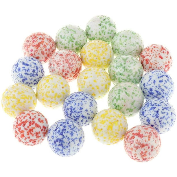 Set of 20 Glass Marbles (25mm) Speckled Stress Swirl Boulders & Marble ...