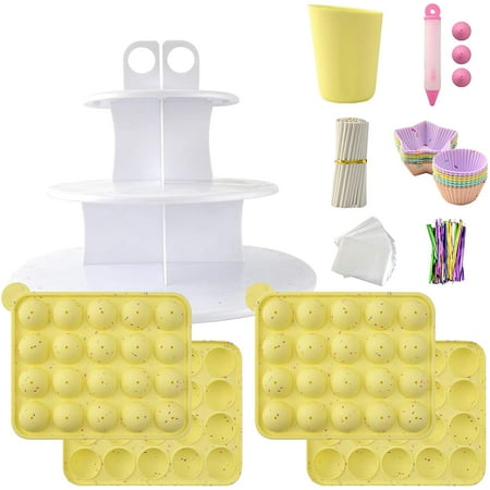 Complete Cake Pop Maker Kit with 3 Tier Cake Stand, Chocolate Candy ...