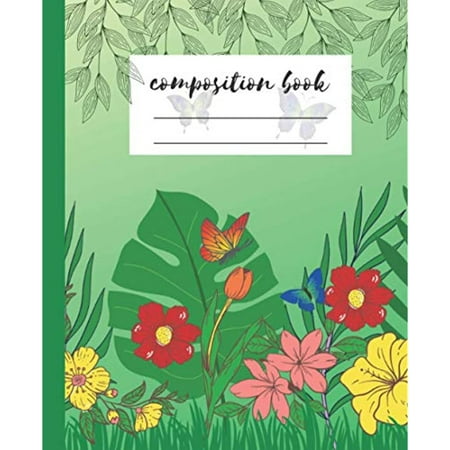 Tropical Flowers Composition Notebook: Lined Notebook Journal. College ...