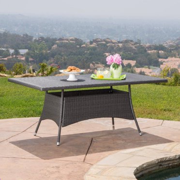 Sophia & William 37" x 37" Outdoor Dining Square Table Brown Steel ...