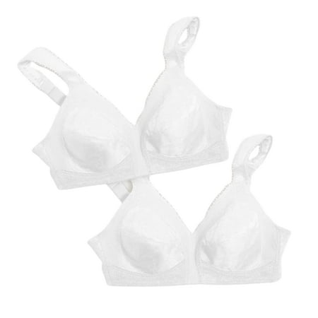 Playtex 18 Hour Original Comfort Strap Wirefree Bra 2 Pack (US469P) 42C ...