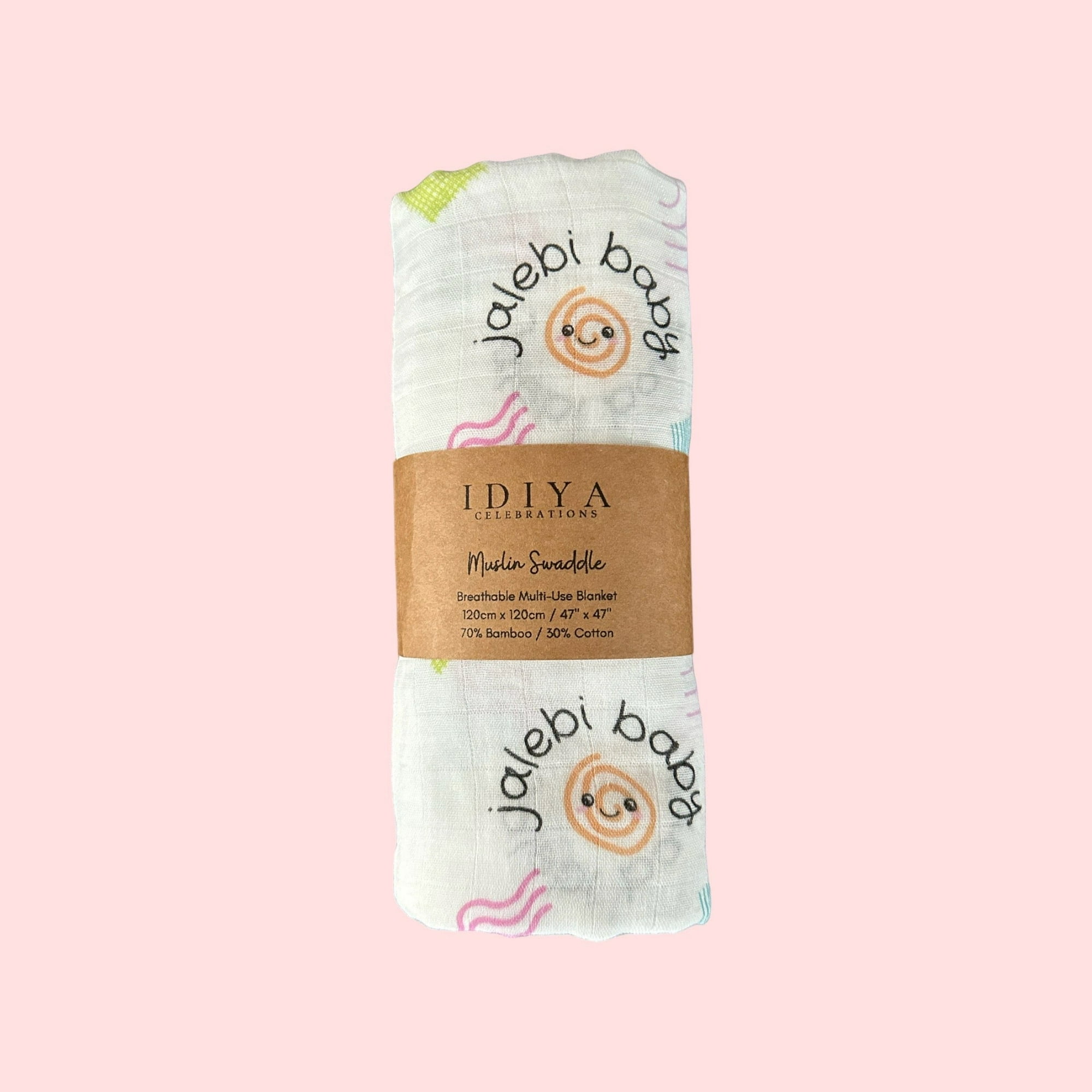 Click here for Idiya Jalebi Baby - Baby Swaddle 120cm X 120cm prices
