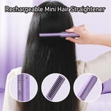 Rechargeable Mini Hair Straightener, 2 in 1 Anti-Scald Hair ...