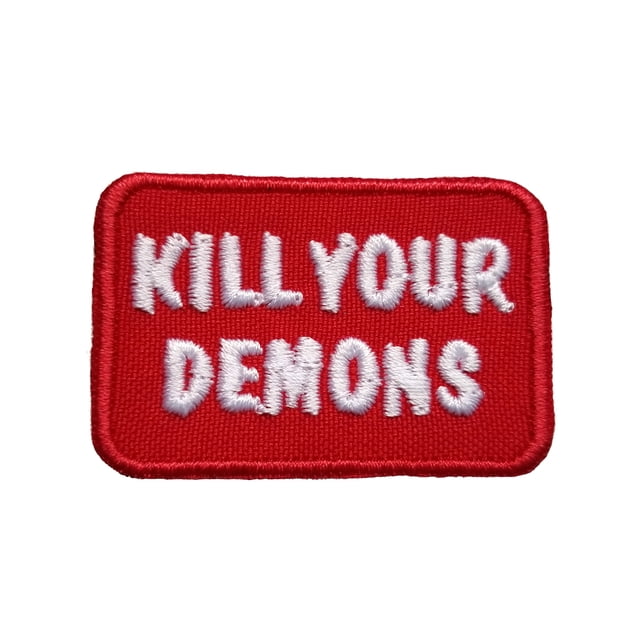Christian Biker Patch Kill Your Demons Embroidered/Applique Sew/Iron On ...
