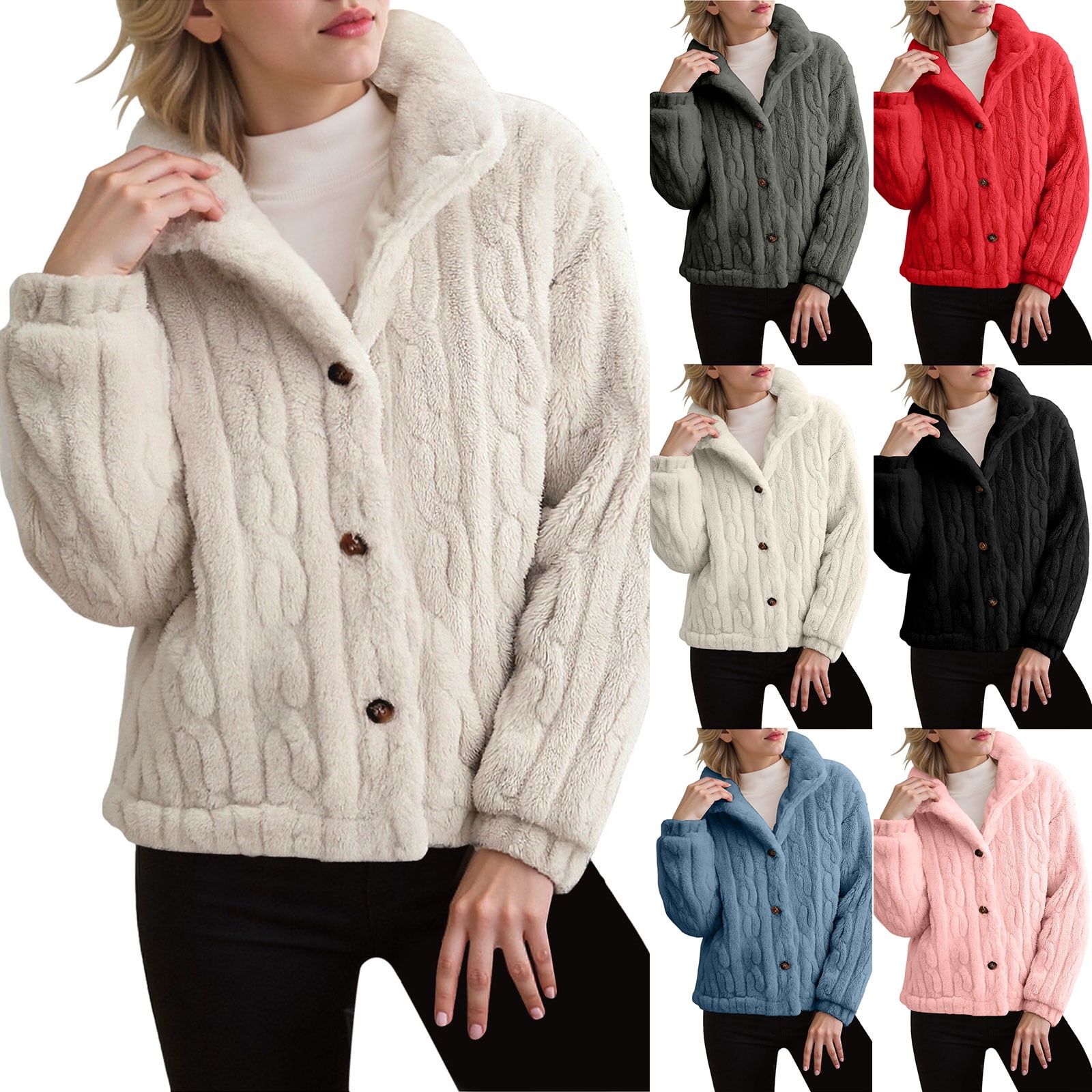Click here for Felwors Cozy Sherpa Bed Jackets For Women Button U... prices