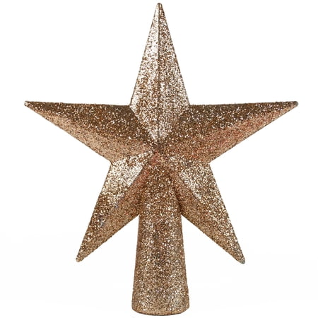 Holiday Time Gold Star Glitter Mini Tree Topper, 6" - Walmart.com