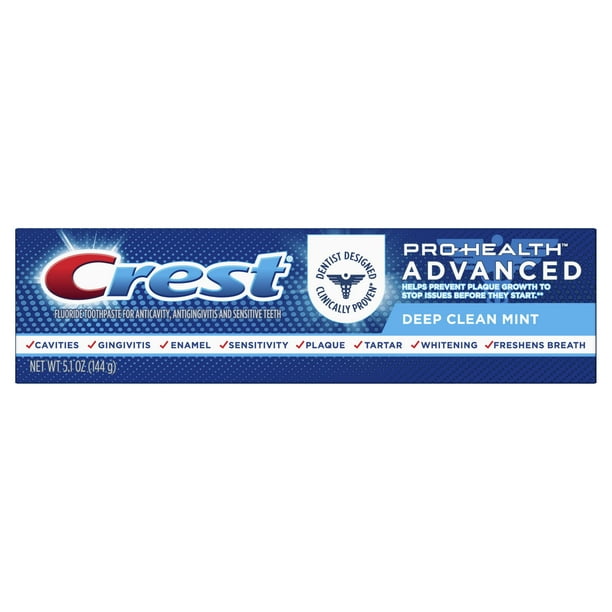 Crest Pro Health Advanced Deep Clean Mint Toothpaste, 5.1 oz - Walmart.com