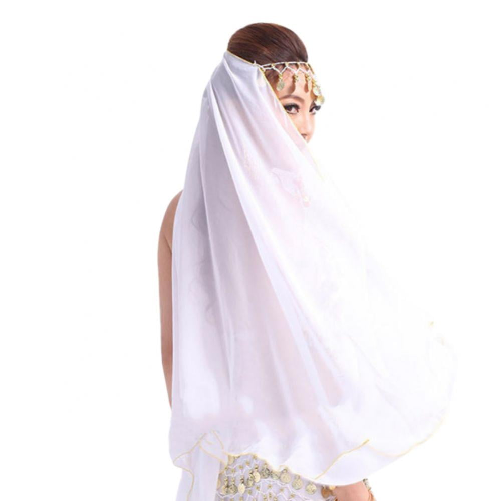 Baywell Women's Belly Dance Chiffon Veil Headscarf Chiffon Belly Dance ...