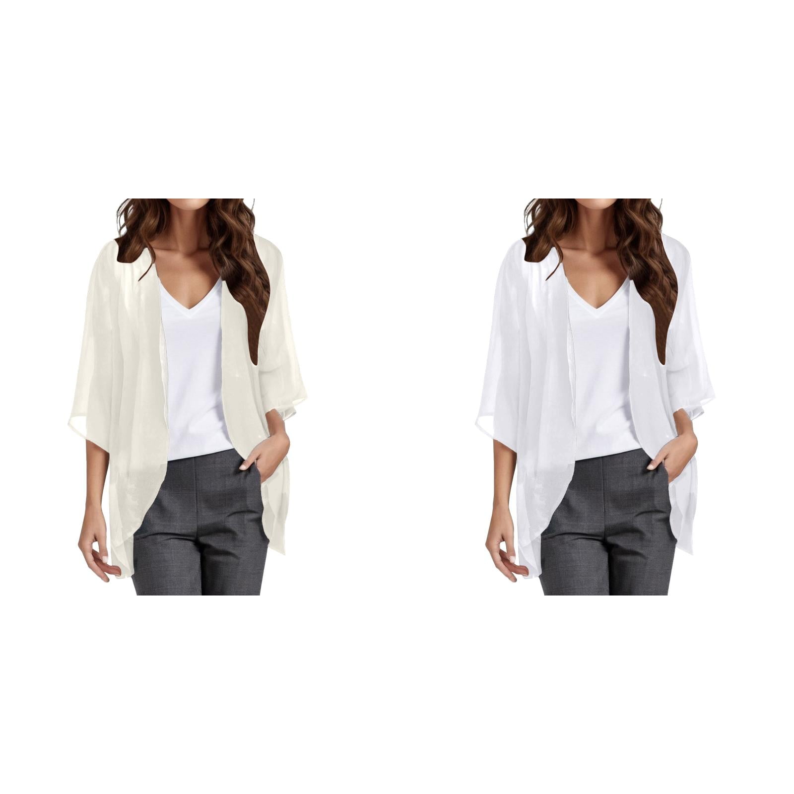 Click here for (2-Pack) Kcodviy Womens Solid Elegant Puff Kimonos... prices