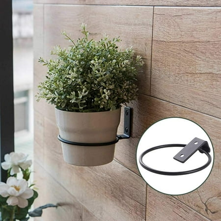 Set of 3 Metal Flower Pot Wall Brackets Flower Pot Hook Planter Holder ...