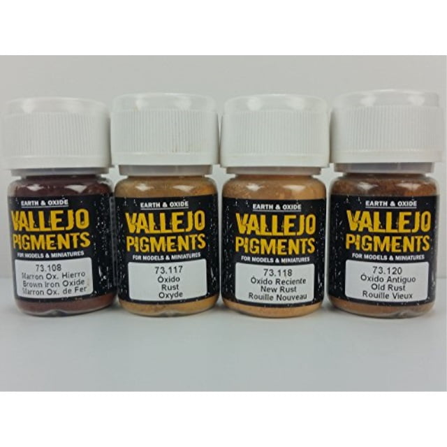 vallejo rust & corrosion pigment set 4 x 35ml paint - Walmart.com