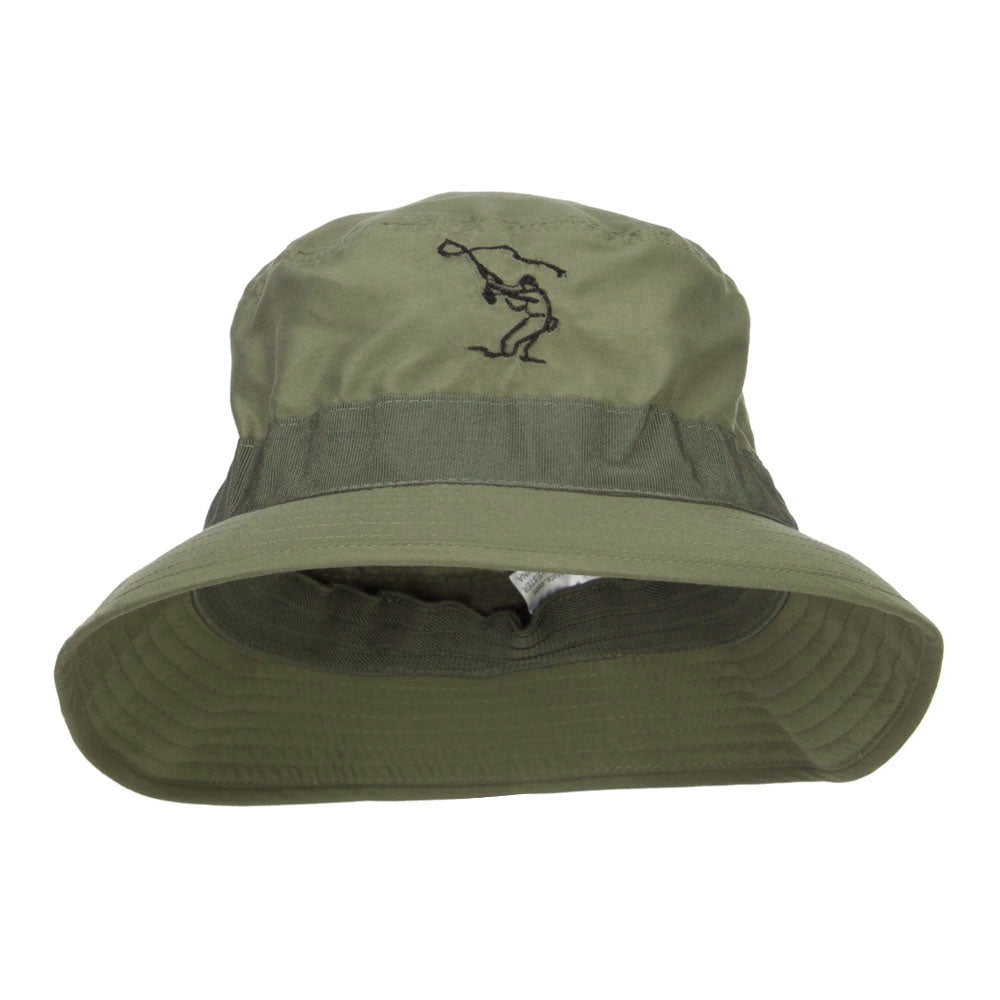 Fly Fishing Man Embroidered Big Golfer Hat - Olive XL-2XL - Walmart.com