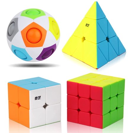 HTWW Speed Cube Set, Speed Cube Bundle of 2x2 3x3 Pyramid Cube and ...