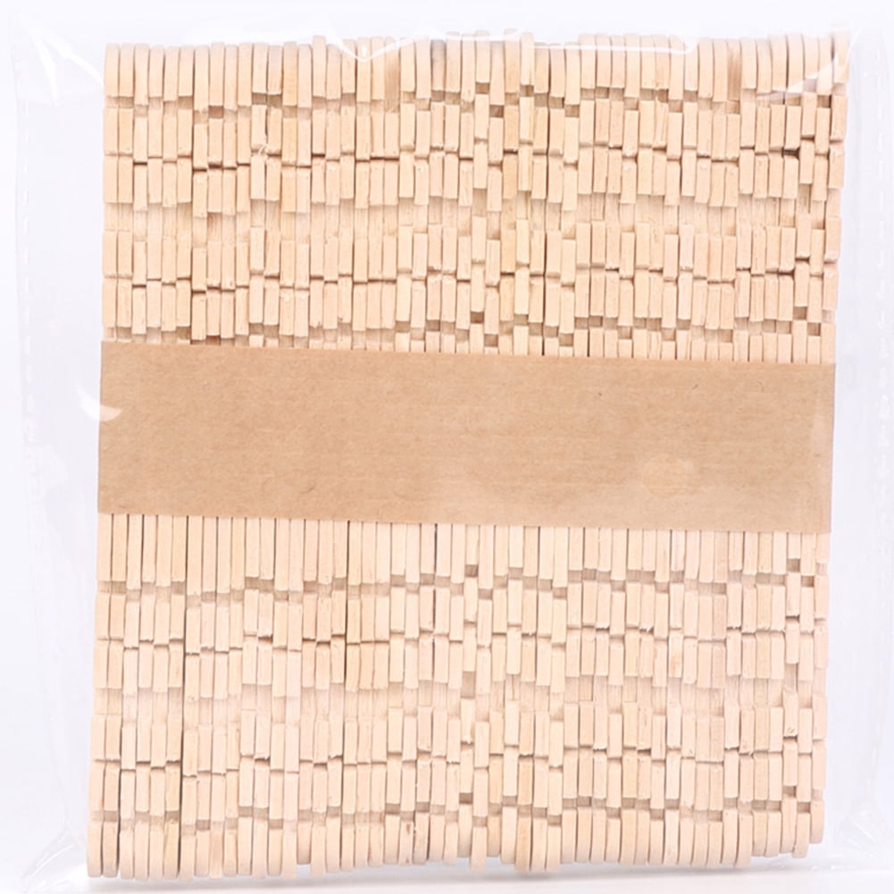 50Pcs/Bag 115*10mm Birch Wood Stick Diy Handmade Material Natural Color ...
