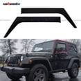 Dark Smoke Outside Mount Rain Guard Window Deflectors Fit 2007~2018 ...