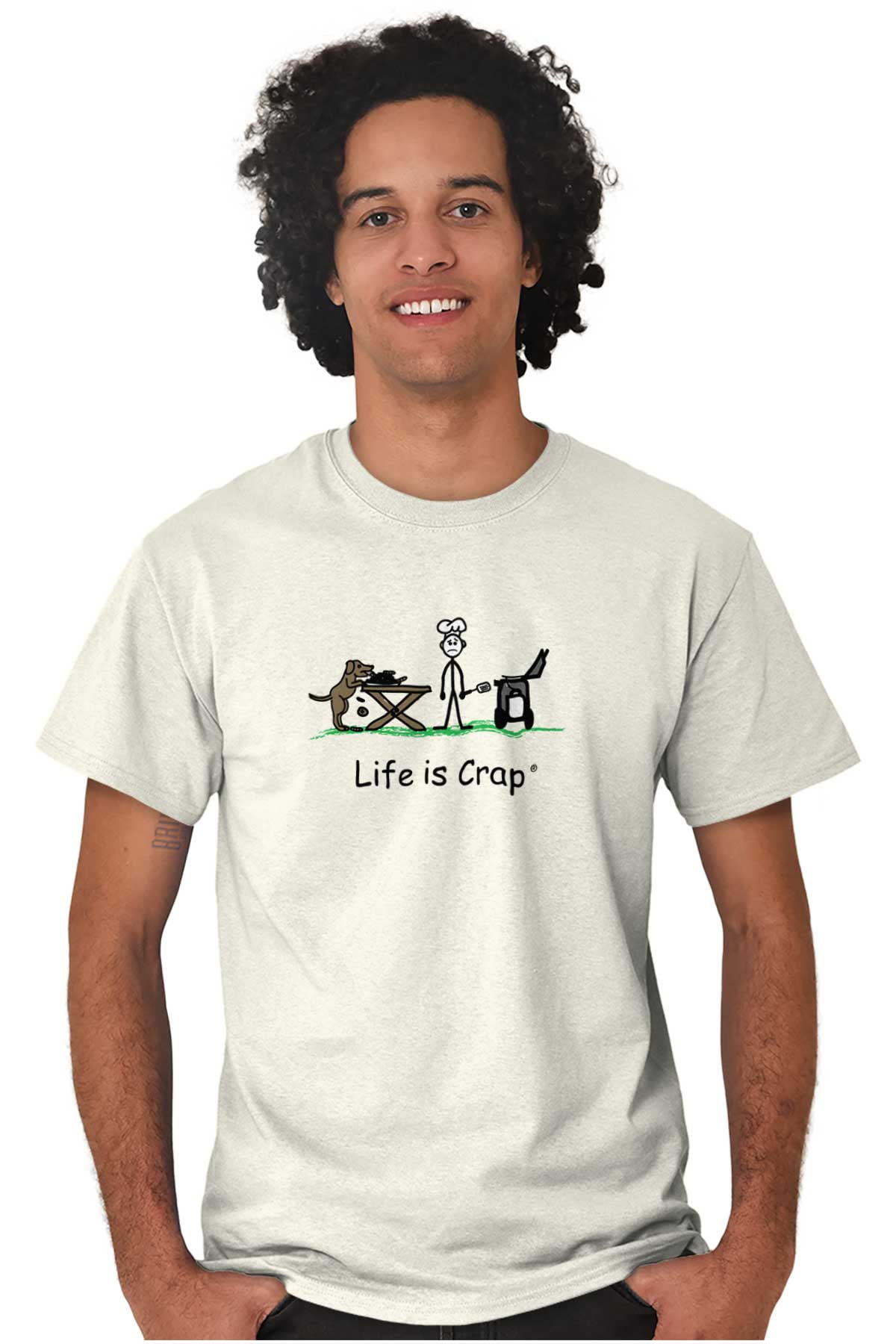 BBQ Mens T-Shirts T Shirts Tees Tshirt Life Is Crap Dog Relatable ...