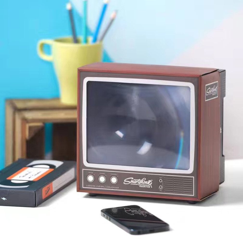 Phone Video Screen Magnifier Retro Small TV Magnifying Tools DIY Fold ...