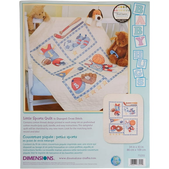 Stamped Embroidery Baby Quilt Kit