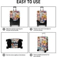Landmark Sticker Travel Luggage Cover, Travel-Themed Suitcase Protector ...