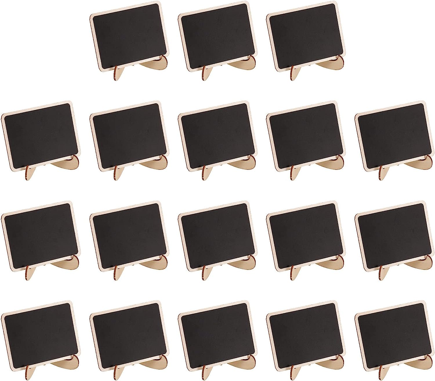 18 Pack Small Blackboard Labels with Stand Wooden Square for Food ...