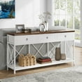Tribesigns 70.8-Inch Rustic Modern Farmhouse Entryway Console Table ...