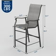 ELPOSUN Outdoor Patio Bar Stools Set of 2, High Back Chairs with ...