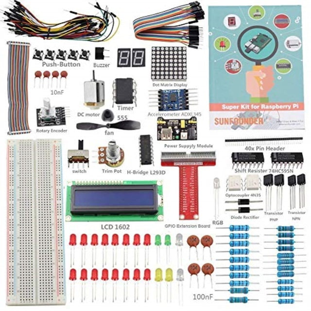 SunFounder Raspberry Pi 3 Model B+ Starter Kit Project Super Kit for ...