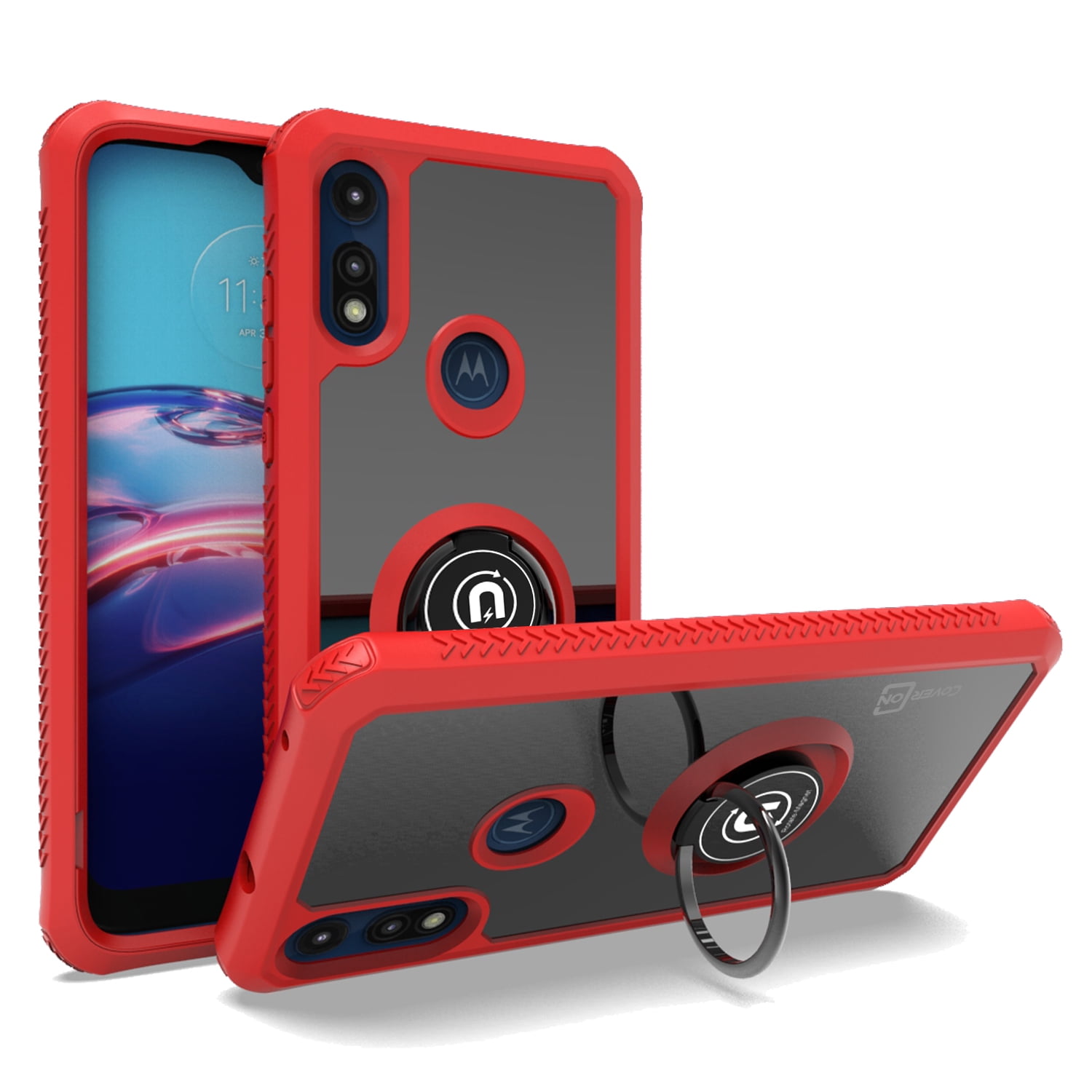 CoverON Motorola Moto E (2020) Case with Magnetic Car Mount Compatible ...
