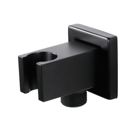 NUNADERNU Wall Connecting Elbow with Bracket Shower Black, 1/2inch ...
