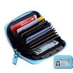 KALMORE RFID Secure Women's Leather Card Holder Wallet, Blue - Walmart.com
