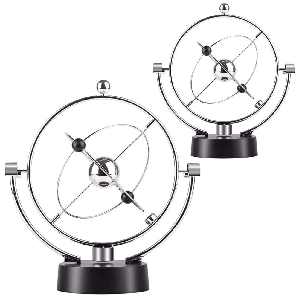 Kicko Kinetic Orbital Perpetual Motion Desk Toy - 2 Pack, 7 Inch - for ...