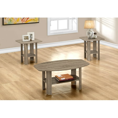Monarch Table Set 3Pcs Set / Dark Taupe - Walmart.com - Walmart.com