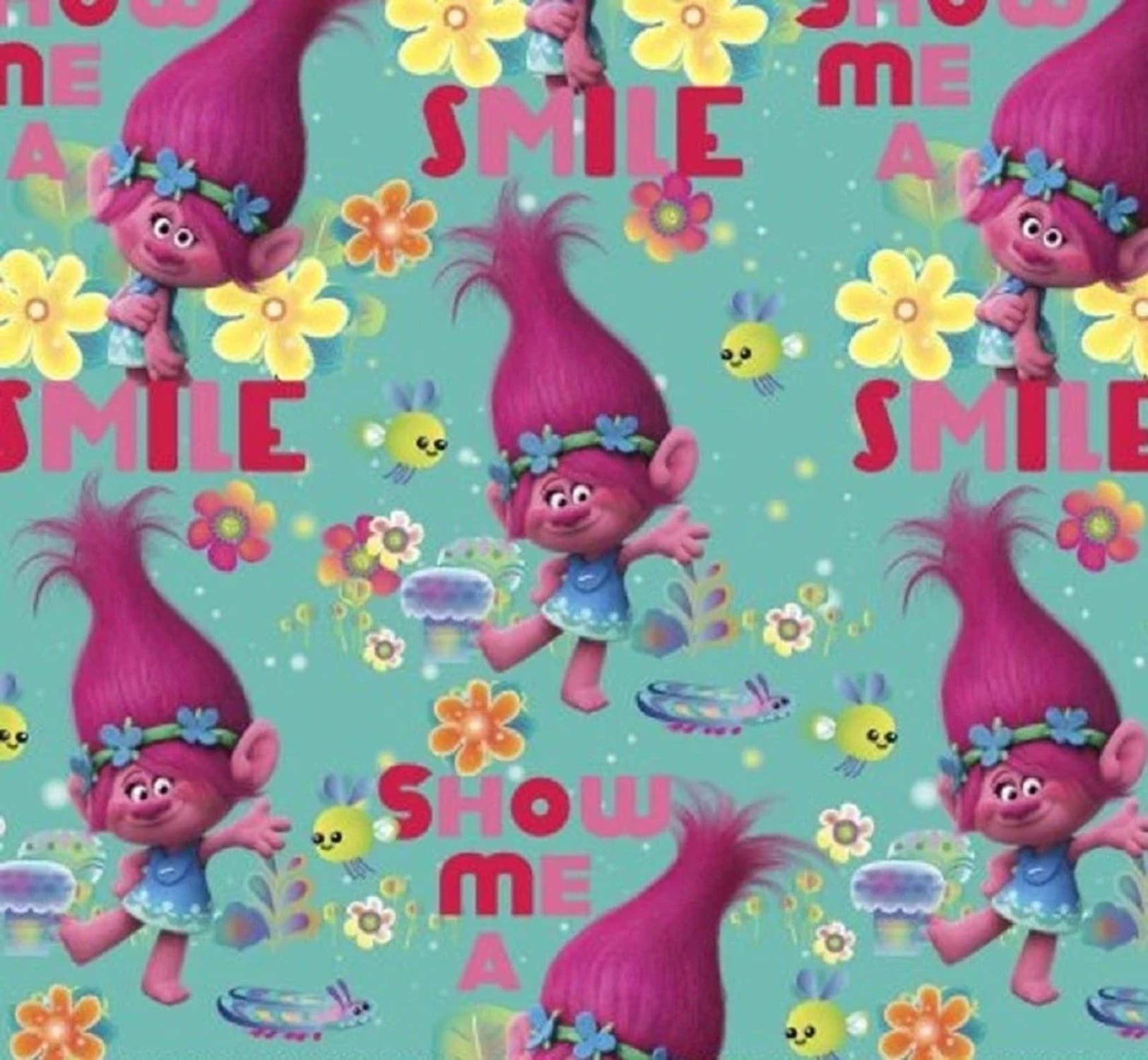 Trolls Smile Cotton Fabric - Walmart.com